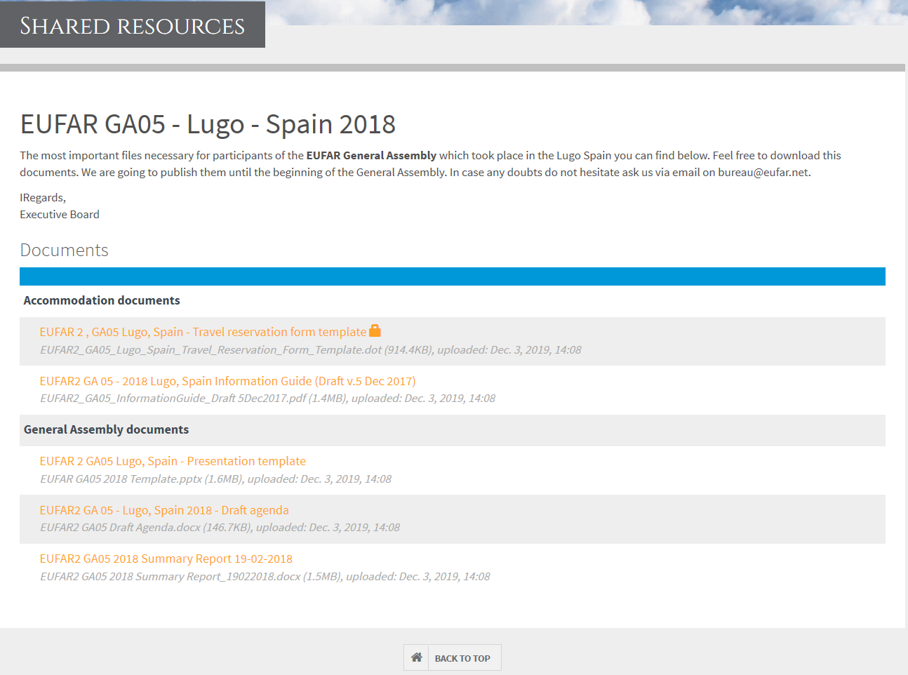 EUFAR - The EUropean Facility for Airborne Research